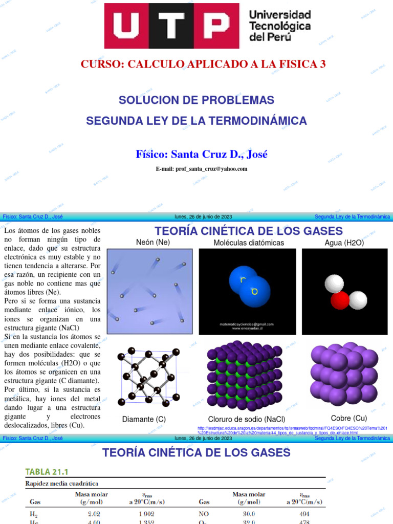 S15.s2-Resolver Ejercicios (Segunda Ley de La Termodinámica) Todo | PDF | Temperatura ...