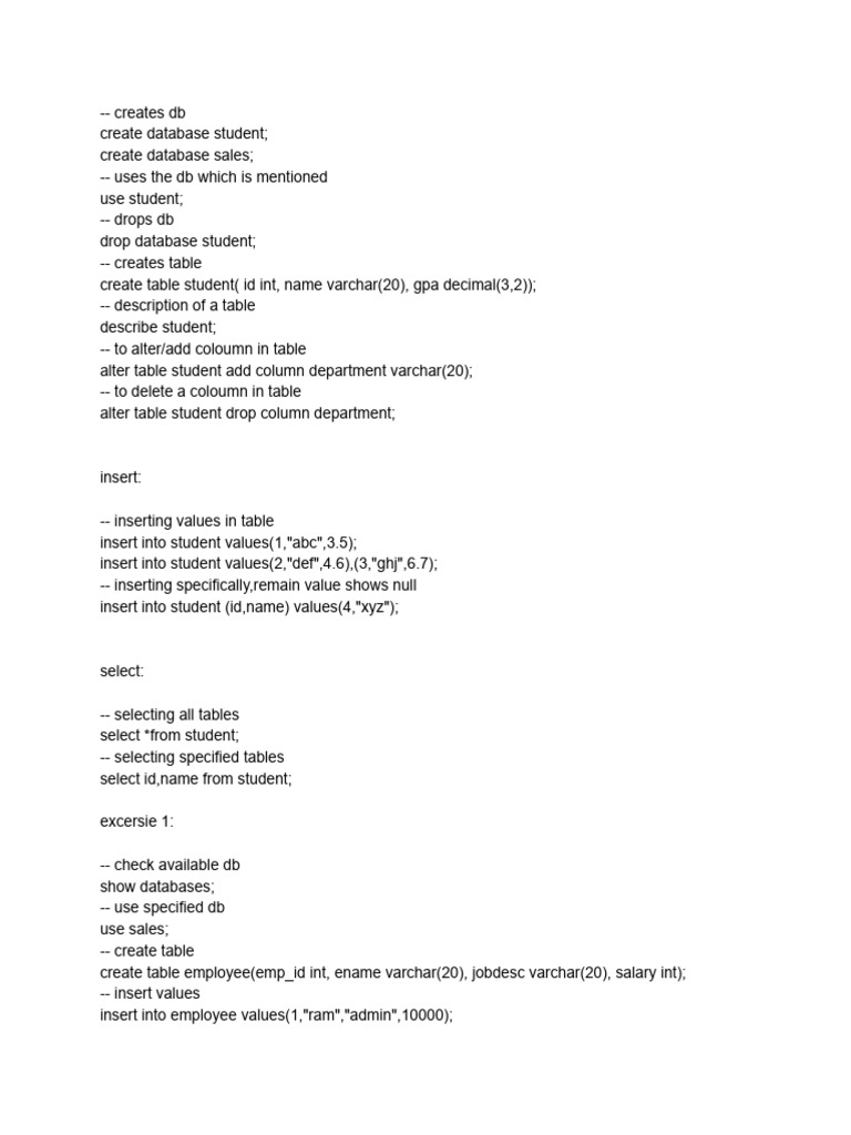 Sql Notes Pdf Information Retrieval Software Design