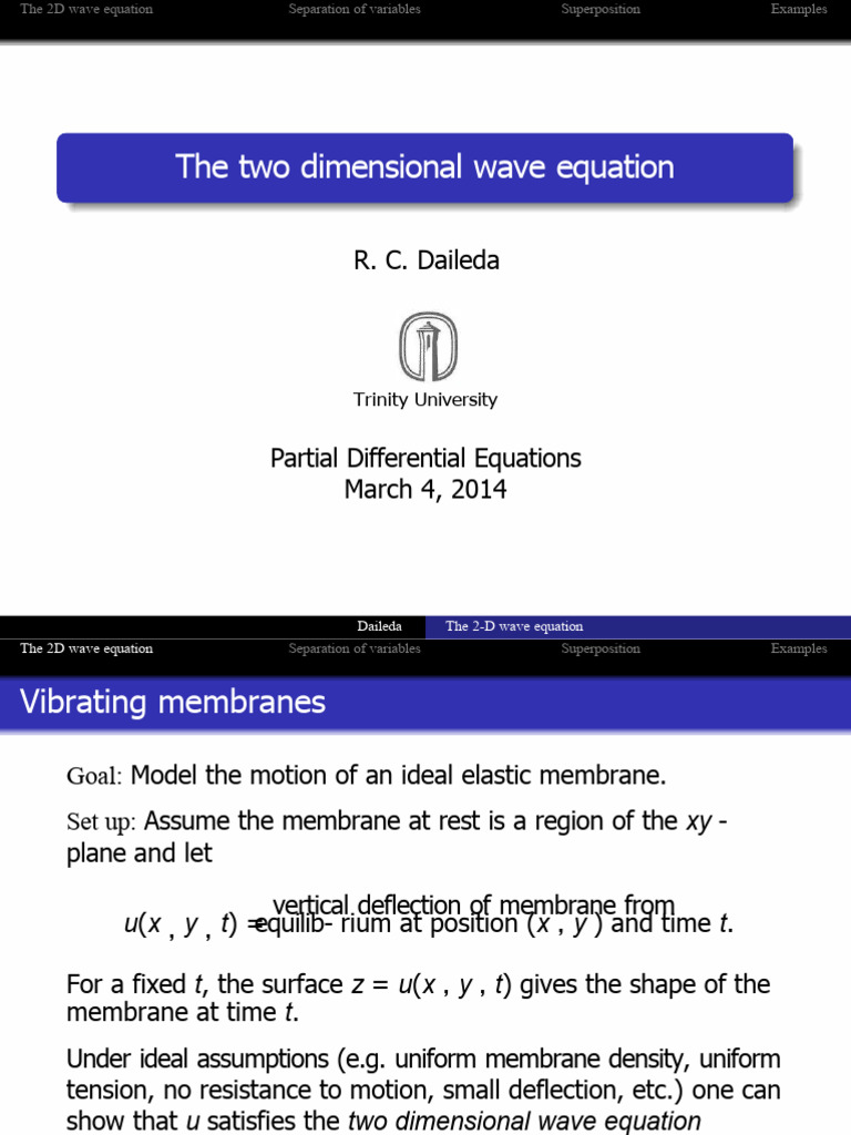 2D Wave Equation | PDF | Wave Equation | Waves