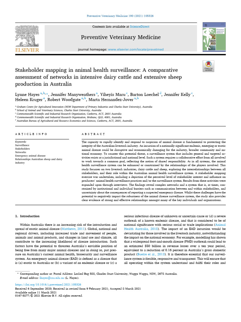 Stakeholder Mapping in Animal Health | PDF | Livestock