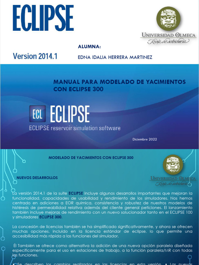 Mejoras en ECLIPSE 300 para Modelado | PDF | Geometría | Viscosidad