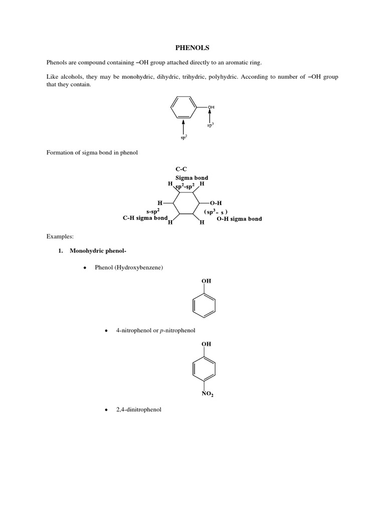 Phenols PDF | PDF | Chemistry | Organic Chemistry