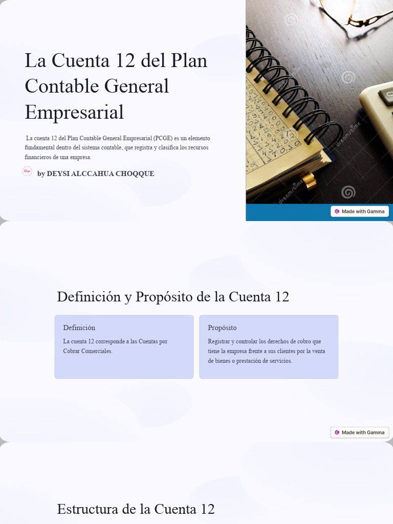 Gestión de Cuentas por Cobrar: Cuenta 12 PCGE | PDF | Contabilidad ...