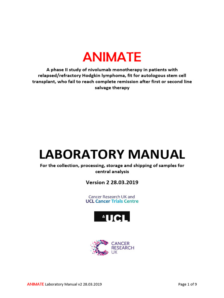 ANIMATE Lab Manual Version 2.0 28.03.19 - 14092023 - 0 | PDF | Biopsy ...