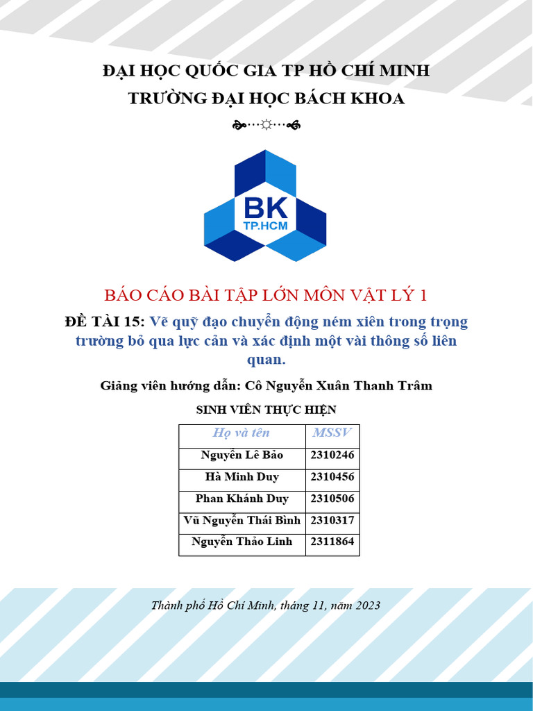 Báo Cáo BTL vl1 | PDF