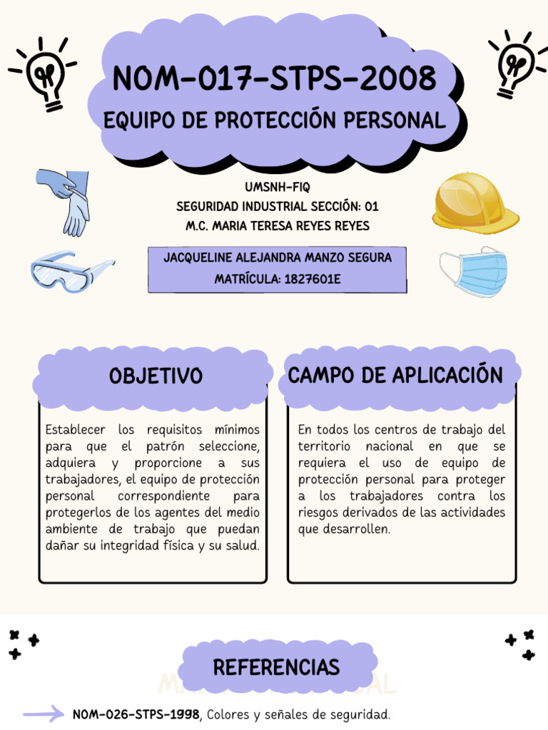 Nom-017-Stps-2008. Jacqueline Alejandra Manzo Segura | PDF