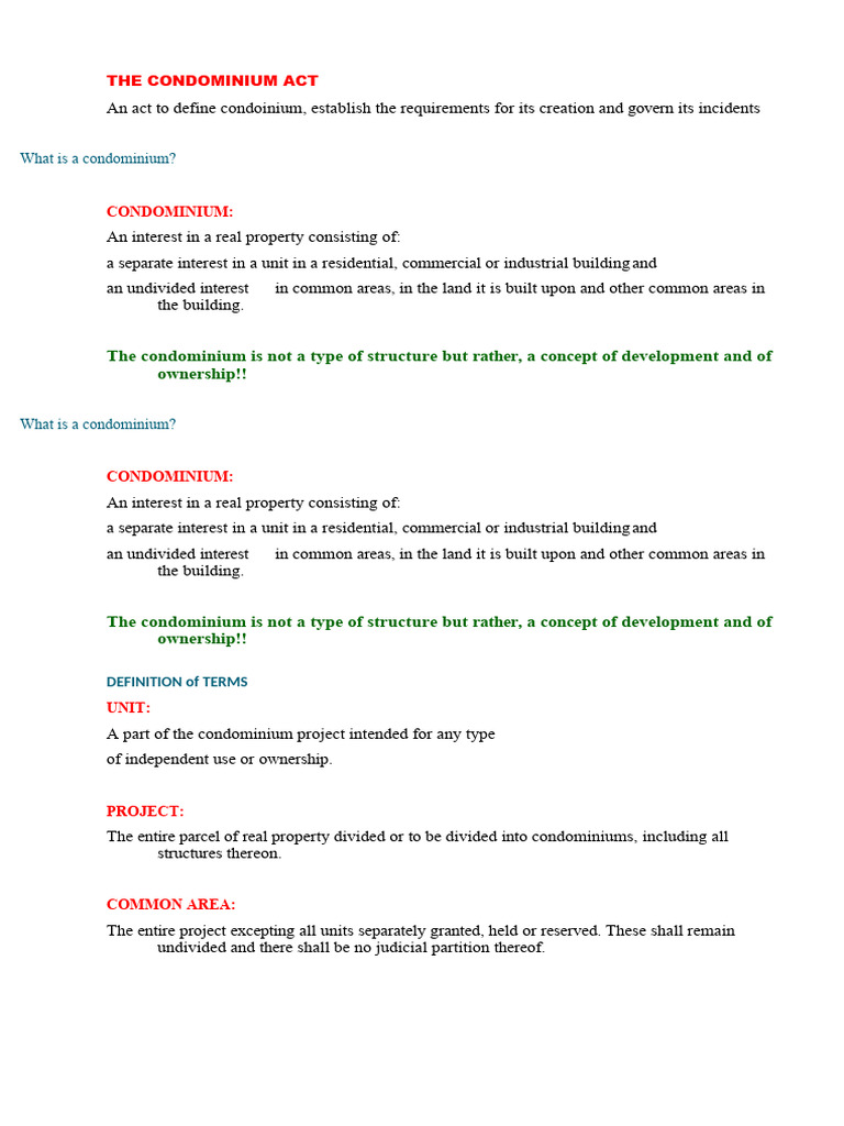 Condominium Development Reb Pdf Condominium Deed