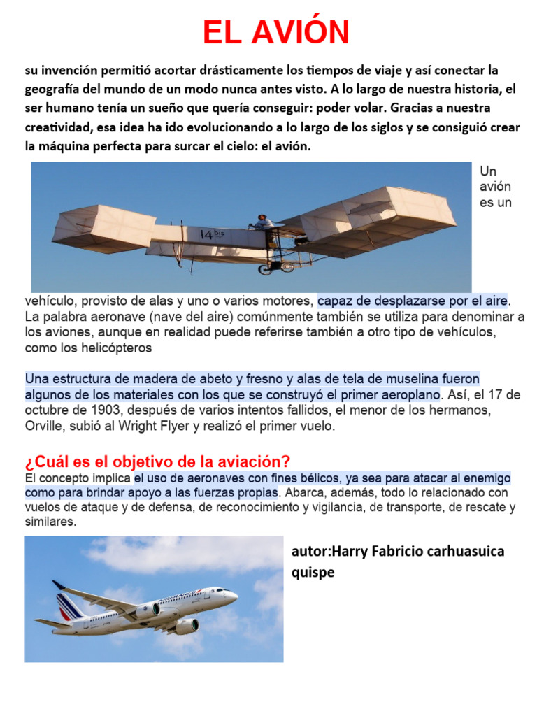 EL AVIÓN | PDF