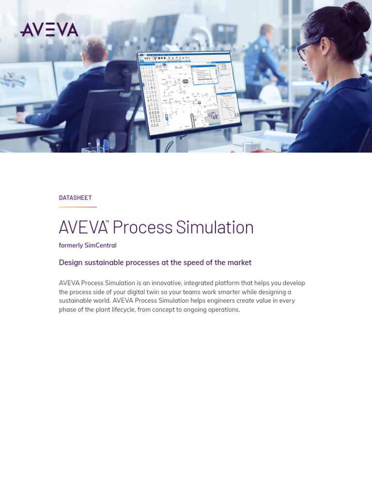 Datasheet AVEVA ProcessSimulation | PDF | Simulation | Cloud Computing