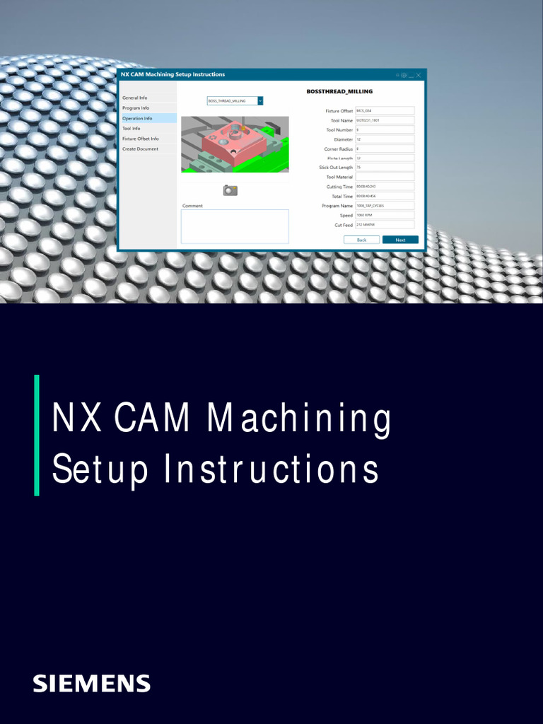NX CAM Machining Setup Instructions Documentation | PDF | Icon ...