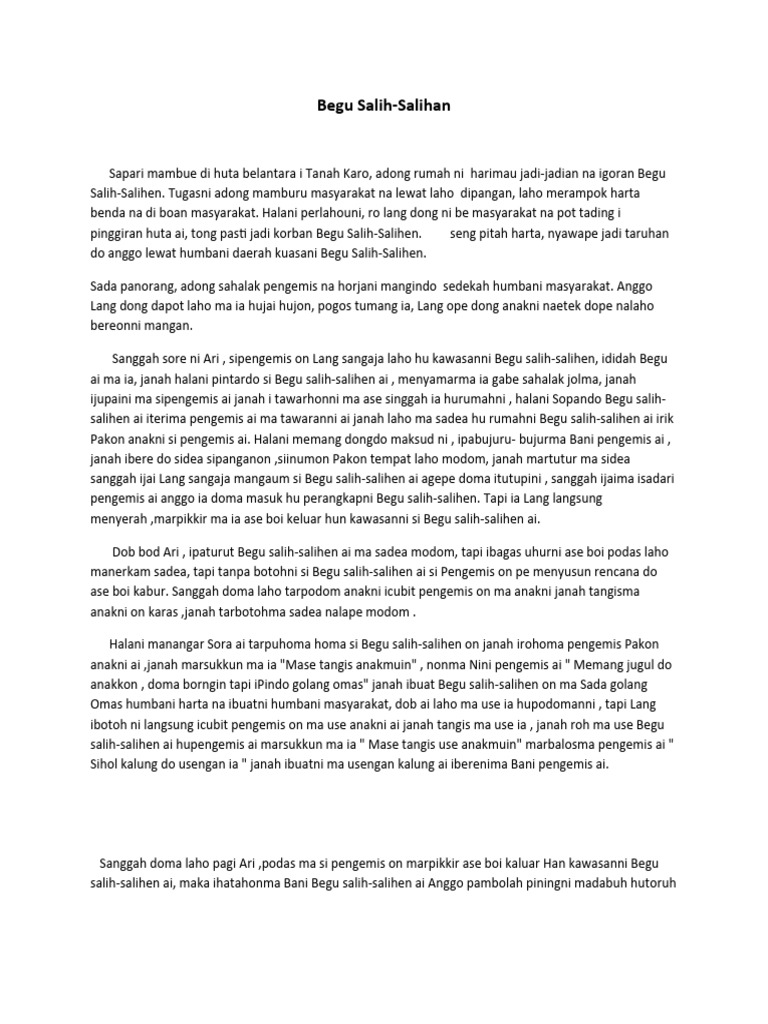 Begu Salih-Sali-WPS Office | PDF