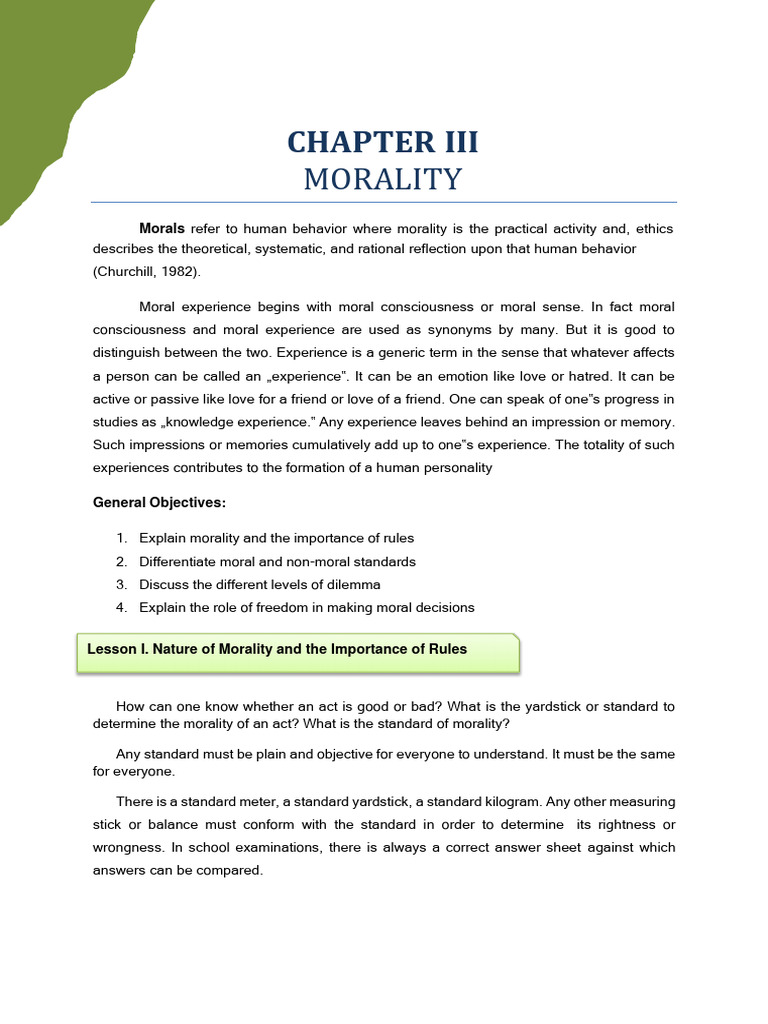 Chapter Iii | PDF | Utilitarianism | Morality