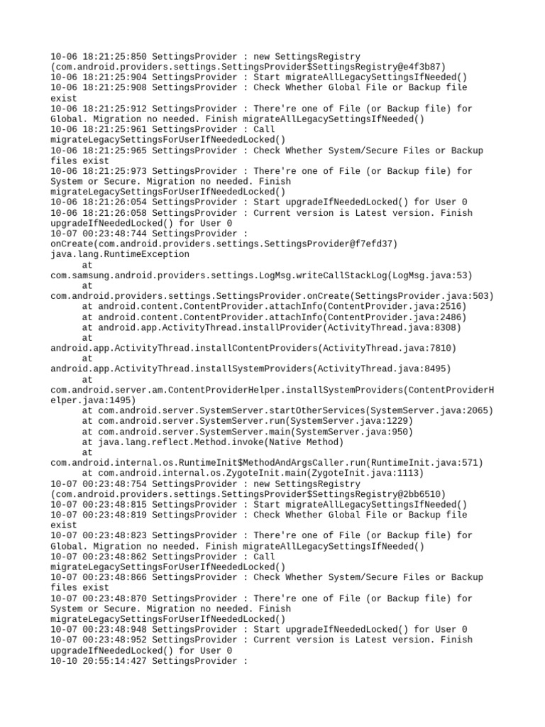 Settings Provider Pdf Java Programming Language Backup
