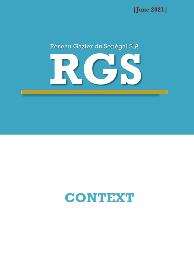 RGS: Senegal's Natural Gas Network Overview | PDF | Economies