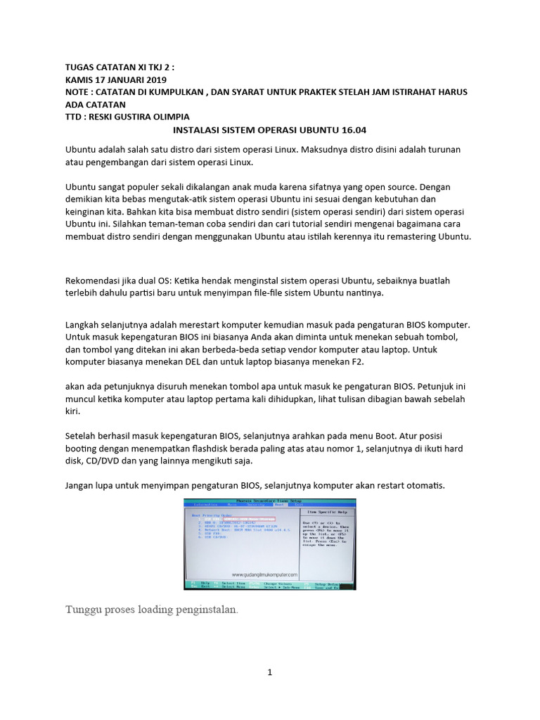 Panduan Instalasi Ubuntu 16.04 | PDF | Game & Aktivitas | Komputer