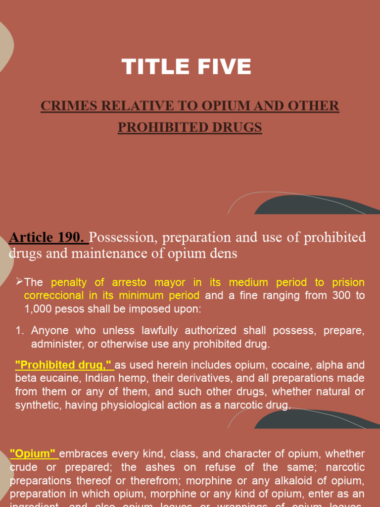 Group 3 Report in Clj4 | PDF | Fraud | Opium