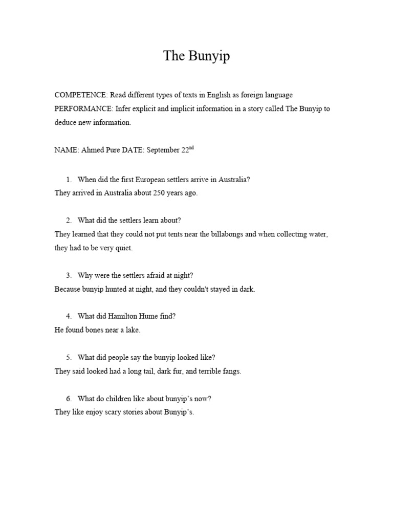 The Bunyip | PDF