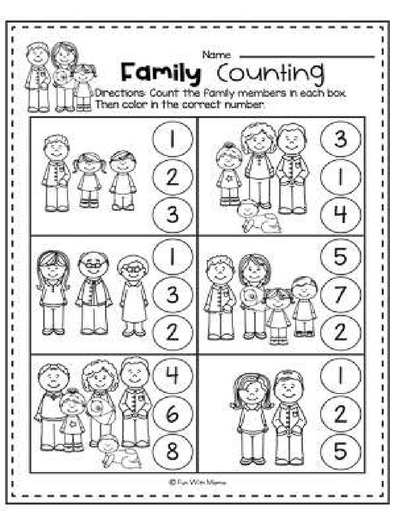 Family Theme Worksheets 9 | PDF