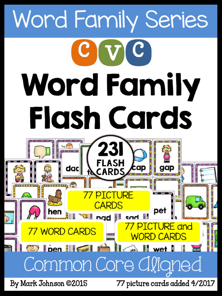 CVC Word Family Flash Card | PDF