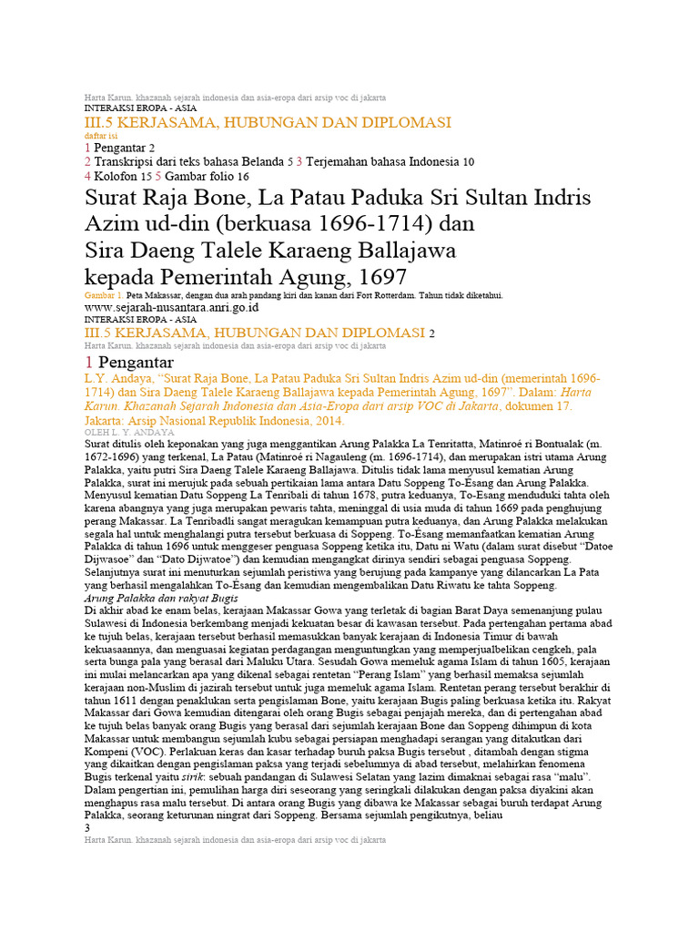 Surat Raja Bone | PDF