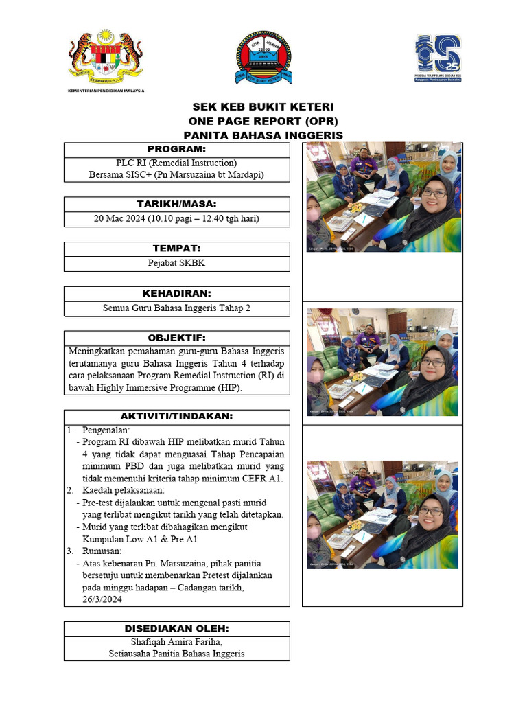 Opr Panitia English - Ri | PDF