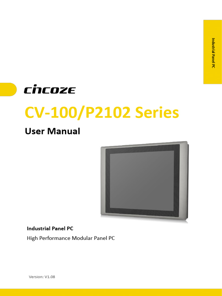 Manual CV-100-P2102 V1.08 2020011301 | PDF | Personal Computers | Bios