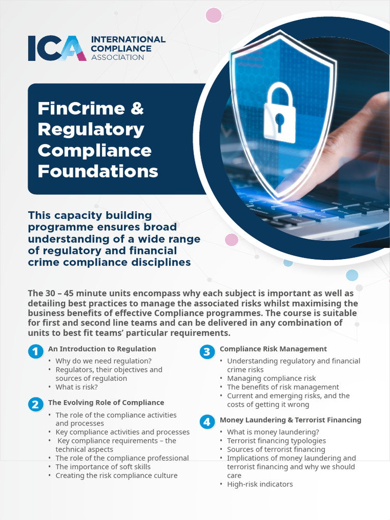 ICA FinCrime Reg Compliance Foundations | PDF | Regulatory Compliance | Due Diligence