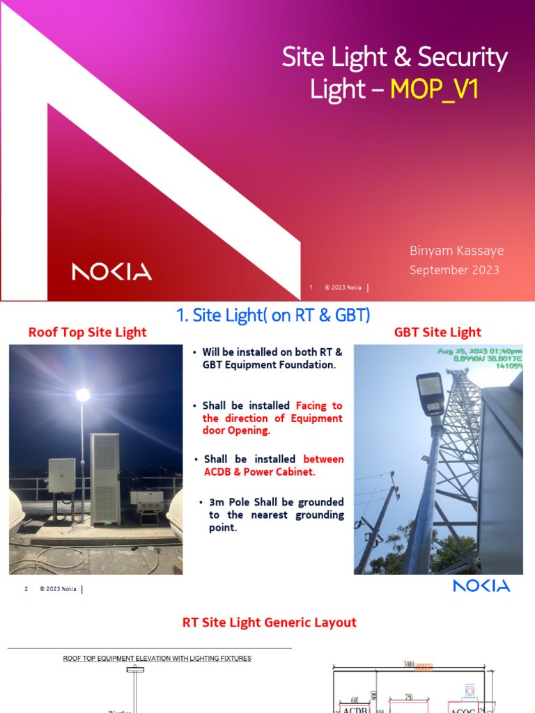 Site Light+Security Light MOP | PDF | Electrical Components | Equipment