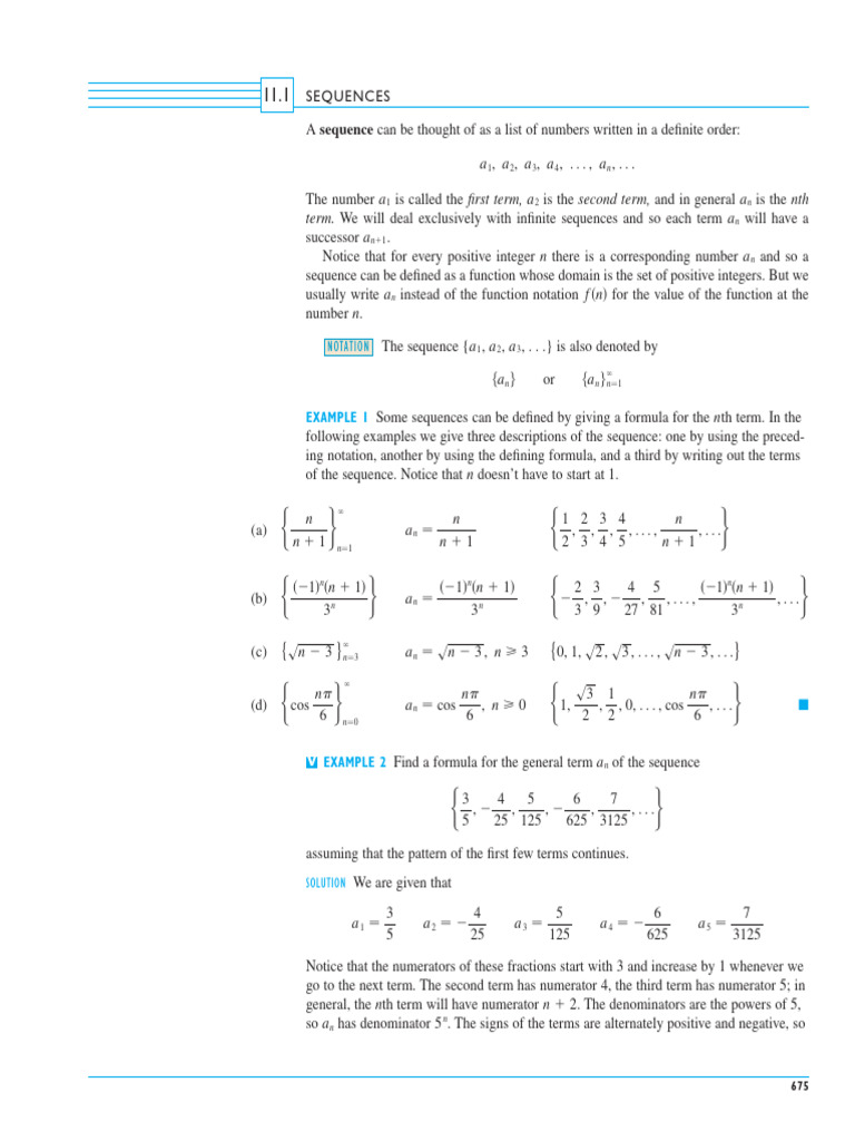 1.1 Sequences | PDF | Sequence | Limit (Mathematics)