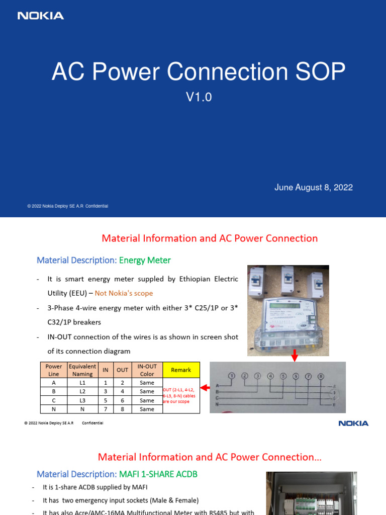 AC Power Connection SOP | PDF | Rectifier | Alternating Current
