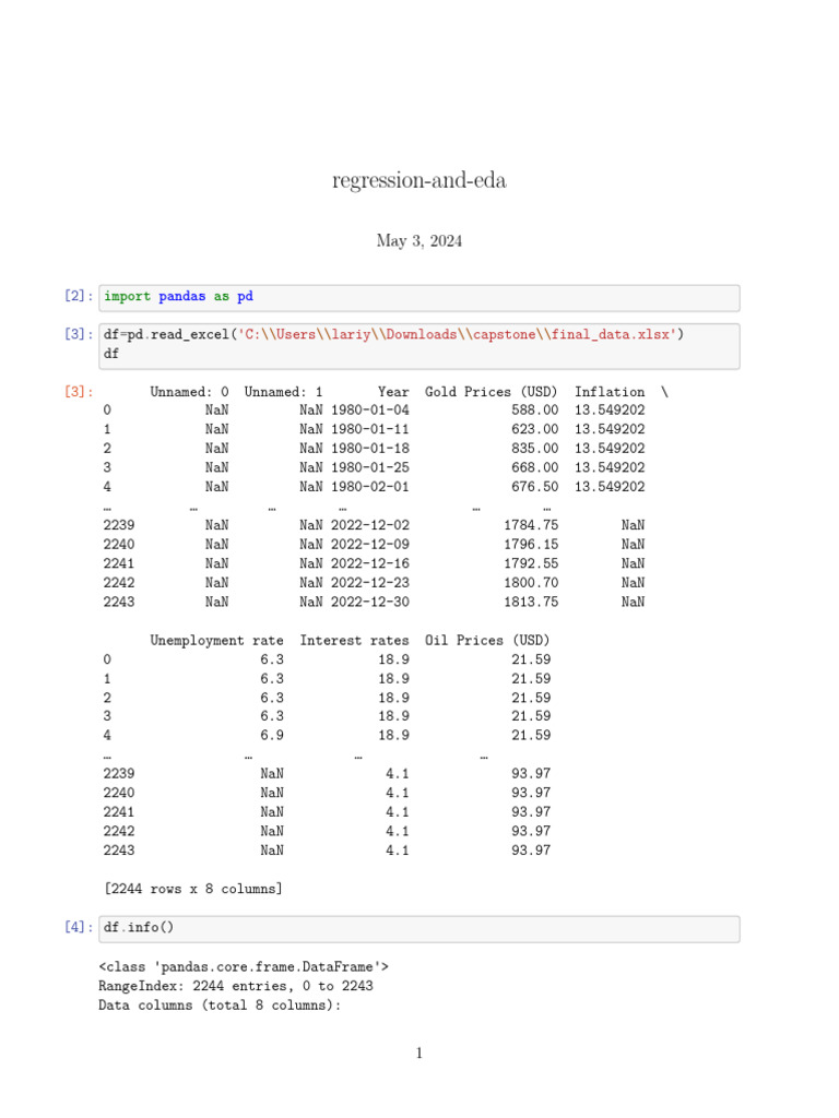 Regression and Eda | Download Free PDF | P Value | Regression Analysis