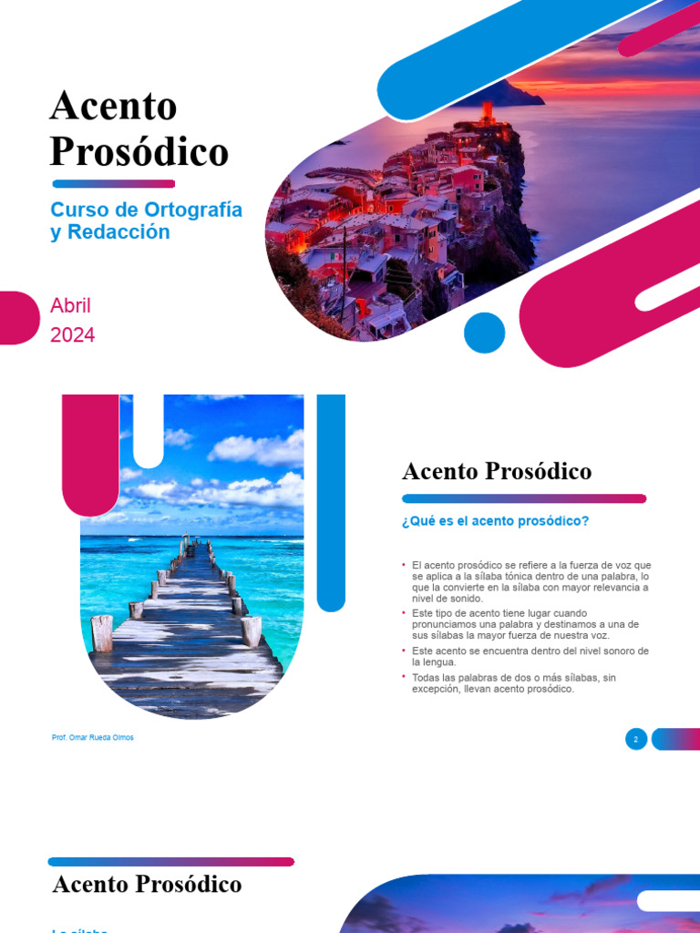 Acento Prosódico | PDF | Sílaba | Palabra