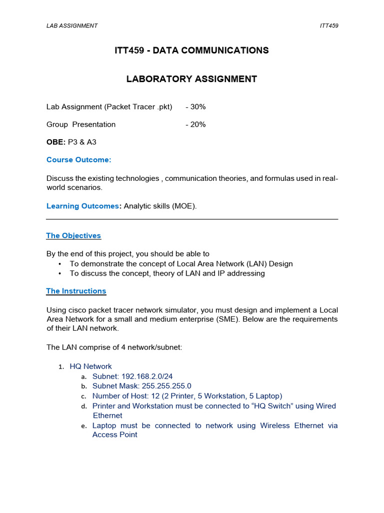 Lab 8 - Group Assignment ITT459 | PDF | Computer Network | Local Area ... Lab 8 - Group Assignment ITT459 | PDF | Computer Network | Local Area ...