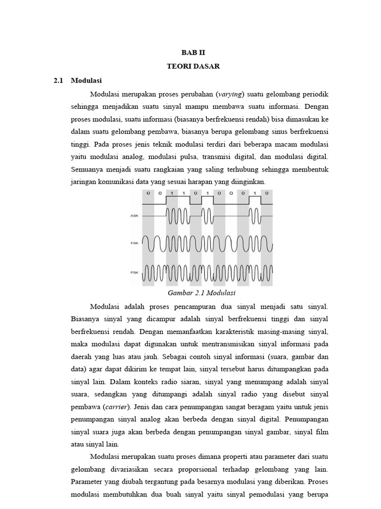 BAB II Modulasi Analogg | PDF | Teknologi & Rekayasa
