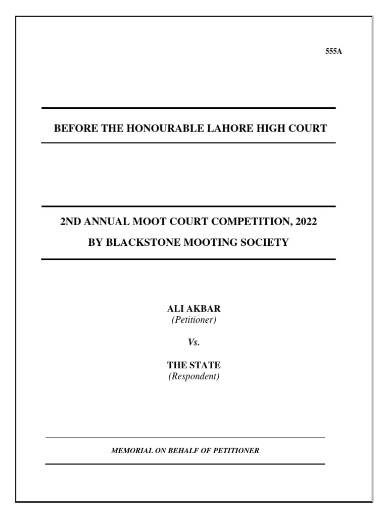 Memorial For Moot Court Competition. | PDF | Capital Punishment | Pardon