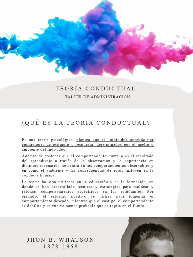 Teoría Conductual en Psicología | PDF | Behaviorismo | Comportamiento