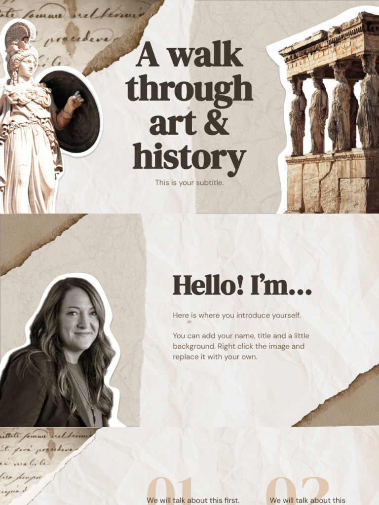 A walk through art & history · SlidesMania | PDF