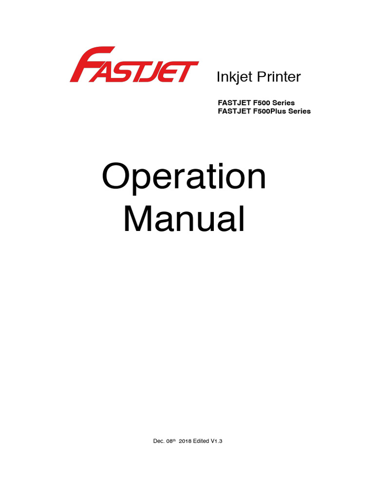 Manual Book Mesin Fastjet | PDF | Printer (Computing)