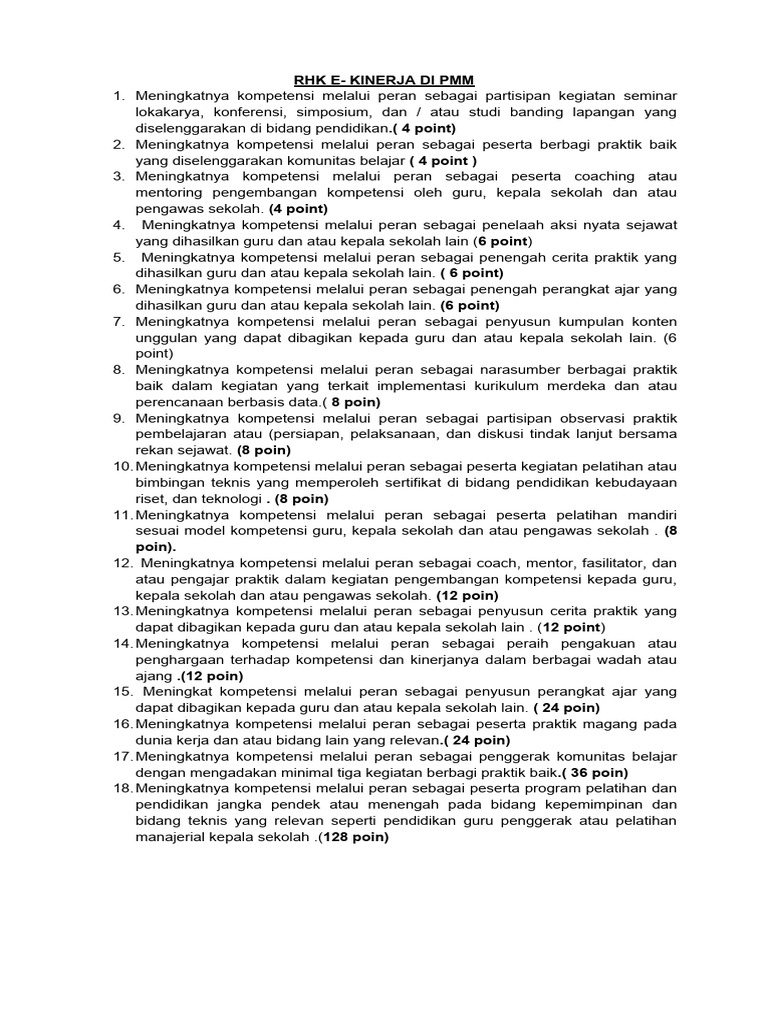 RHK PMM | PDF | Karier & Perkembangan