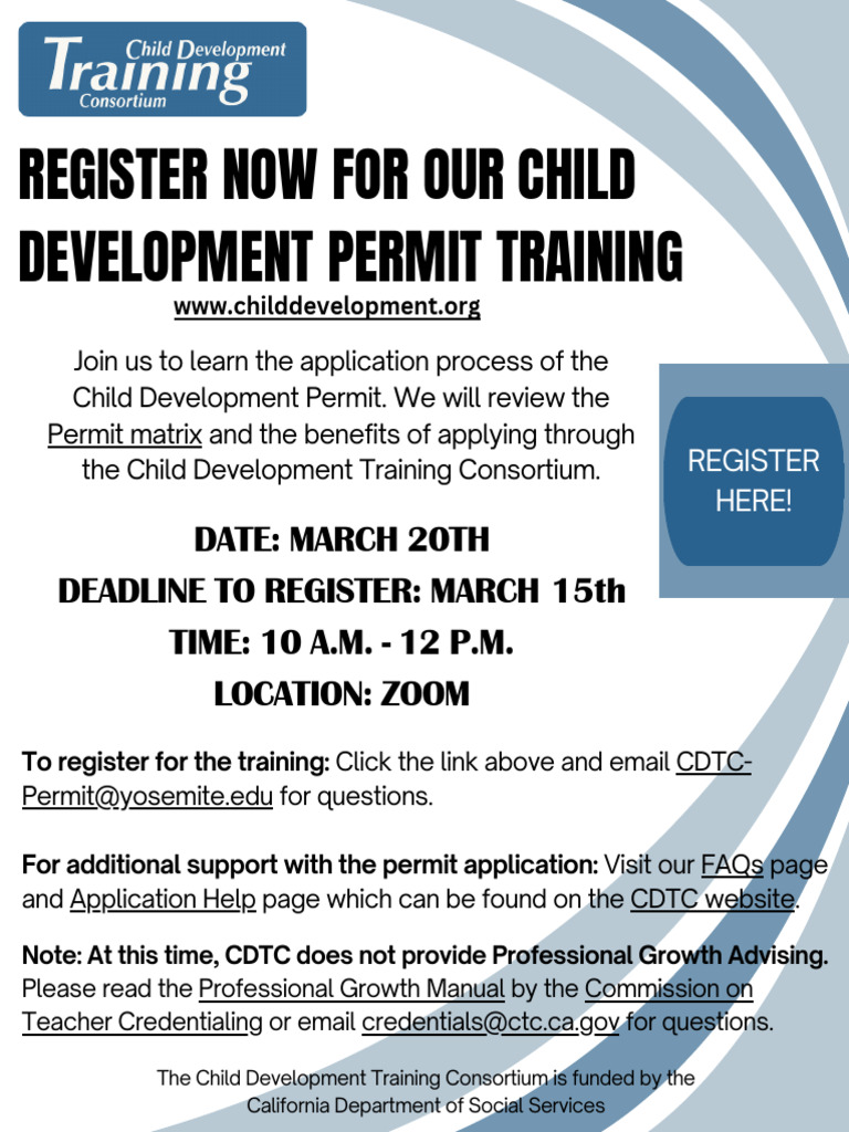 3 20 CDTC Permit Training Flyer March 2024 | PDF