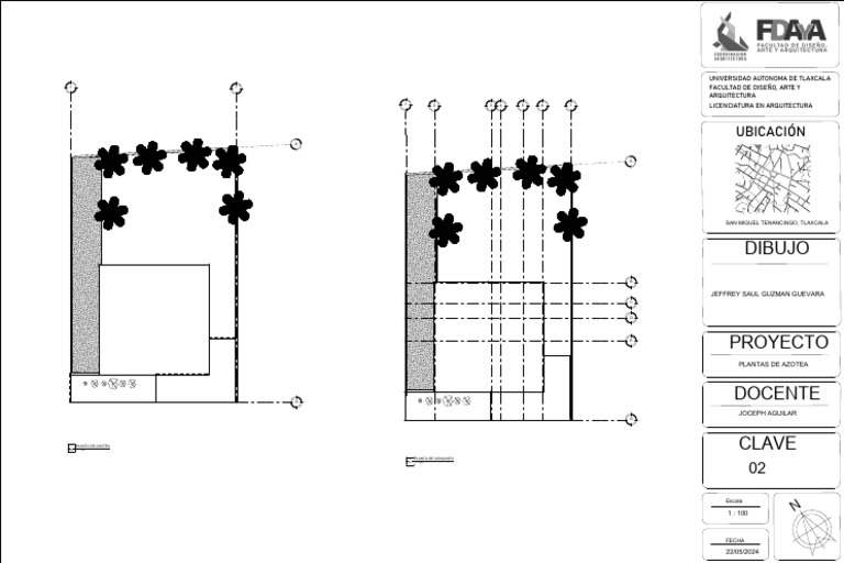 Planos de Azotea - Licenciatura en Arquitectura | PDF