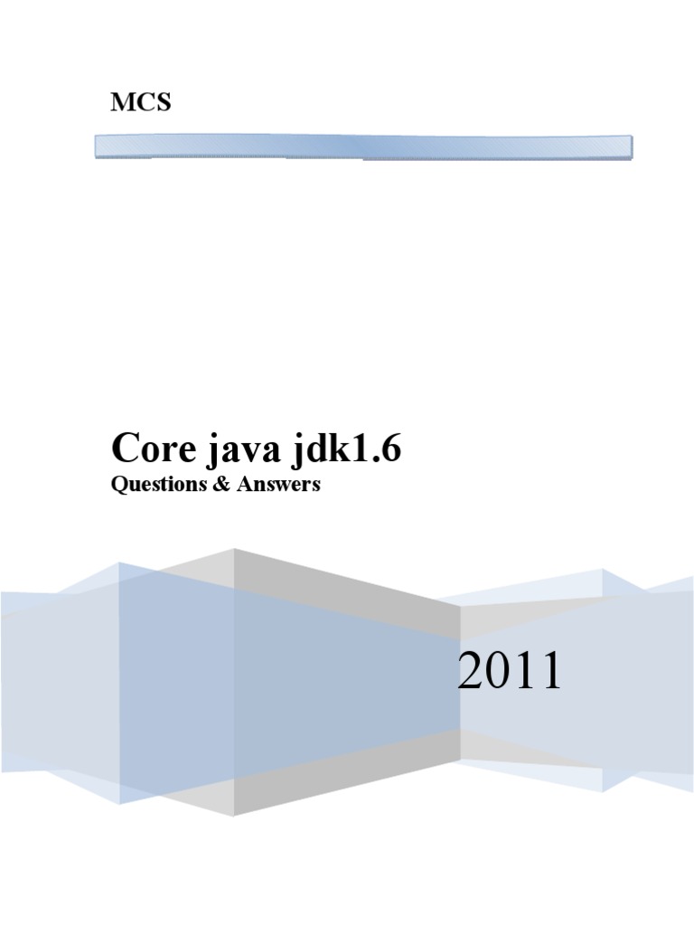 Core Java jdk1.6: Questions & Answers | PDF | Java (Programming ...