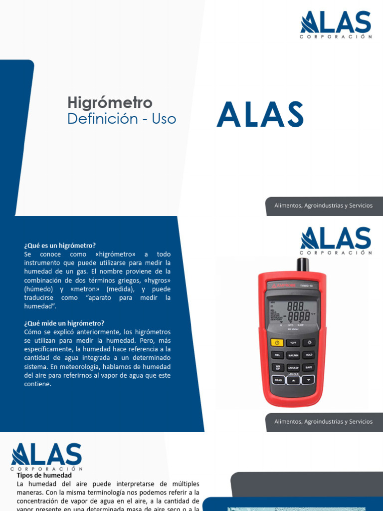 Uso y Funcionamiento del Higrómetro | PDF | Humedad | Termodinámica ...