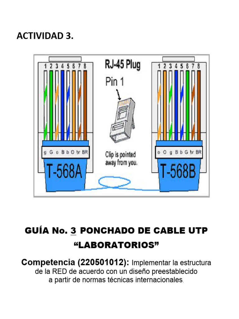 Ponchado de Cable UTP para Redes | PDF | Controlador de interfaz de red ...