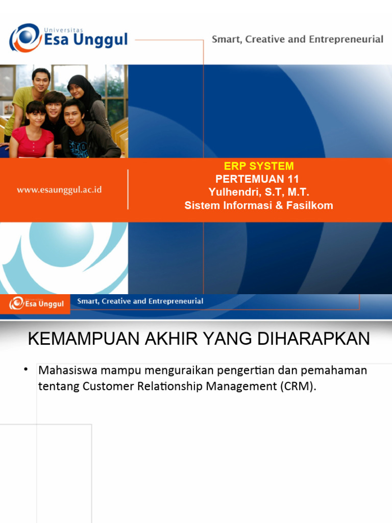 UEU Aplikasi Sistem Enterprise Pertemuan 11 | PDF