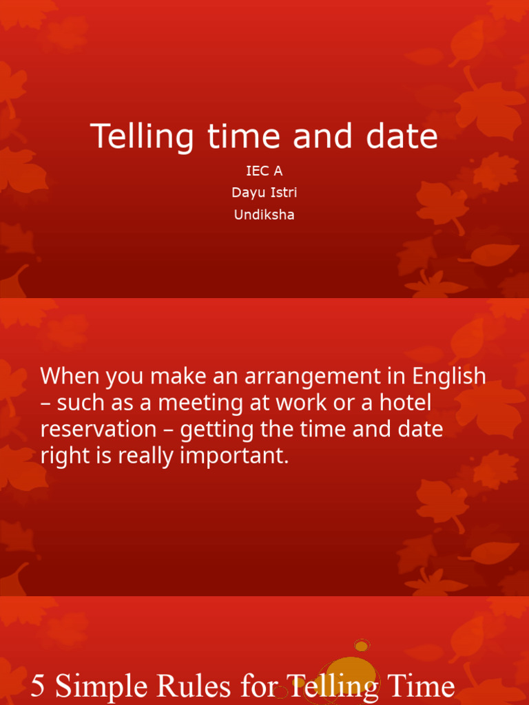 Telling Time and Date IEC A | PDF | Anno Domini | Linguistics