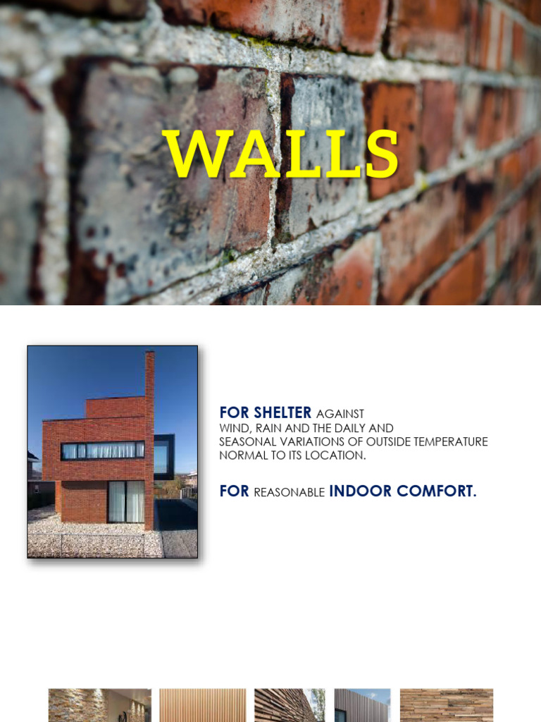 Week 2,3 - Walls | PDF | Wall | Brick