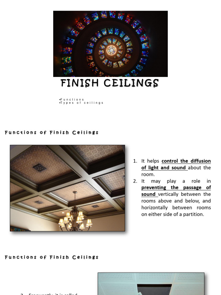 Functions and Types of Finish Ceilings | PDF | Ceiling | Building ...