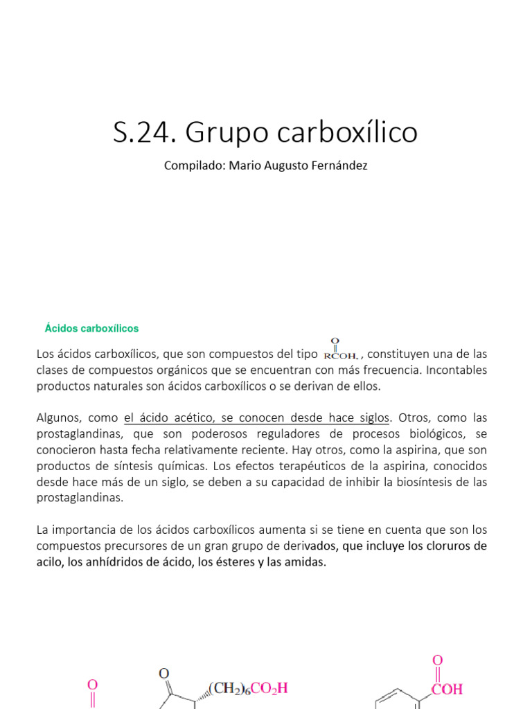 Ácidos Carboxílicos: Estructura y Propiedades | PDF | Ácido | Ácido ...