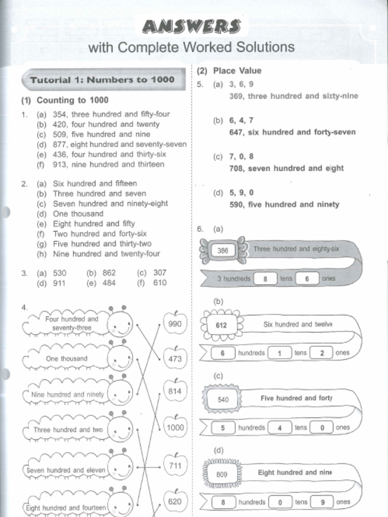 Casco Mathematics Tutor Primary 2A Ans Key | PDF